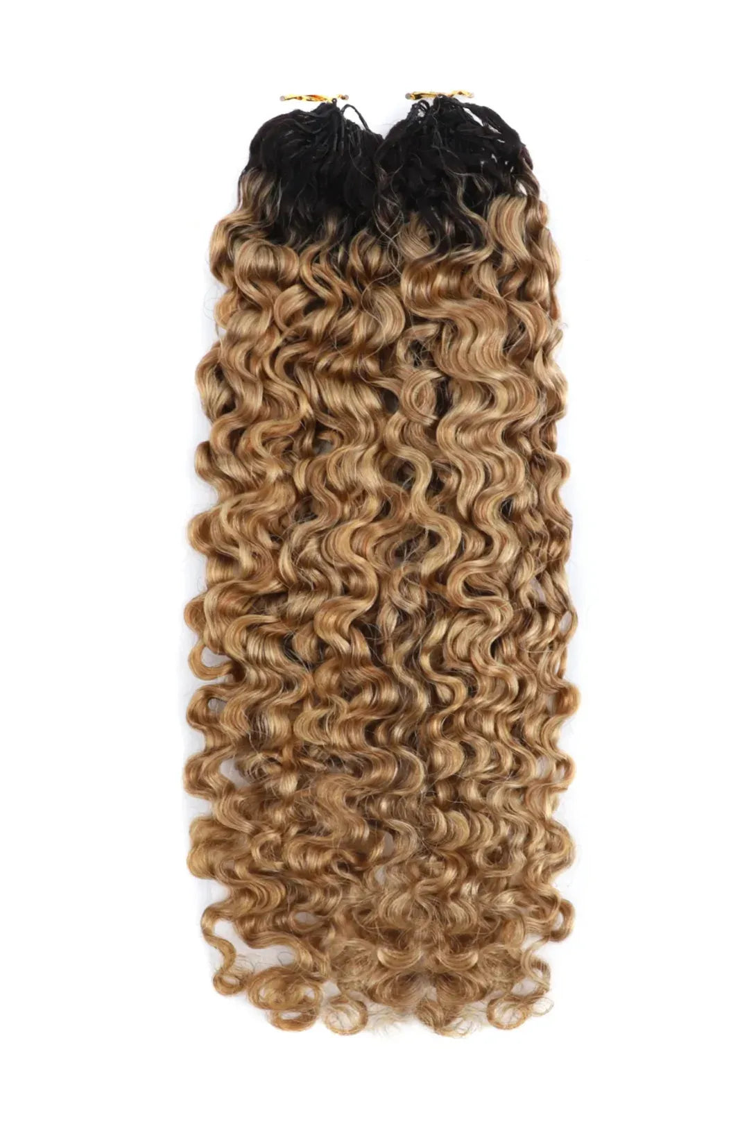 Honey Blonde Ombre Water Deep Wave Feather Crochet Hair - T1B/27 Human ...